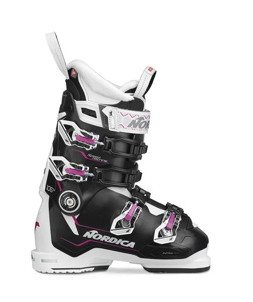 DAMSKIE BUTY NARCIARSKIE NORDICA SPEEDMACHINE 105 W Black/White/Fucsia 2020 | Narty Kraków
