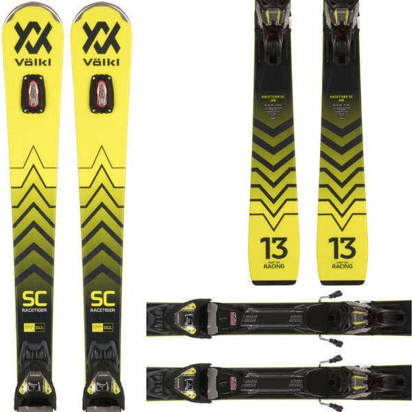 NARTY VOLKL RACETIGER SC Yellow + Marker VMOTION 12 GW 2023 | Narty Kraków